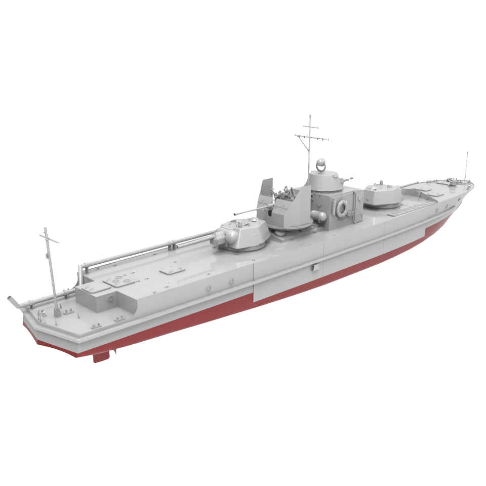 RHWS72021S 1/72 Military Model Kit Pr.1124 Late Modification FULL HULL ...