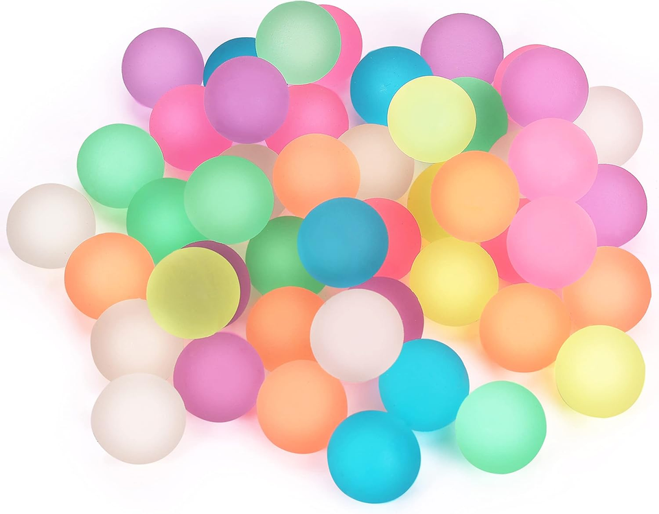 48 Pieces Glow in the Dark Bouncing Balls bulk, 27mm Small Bouncy Balls ...