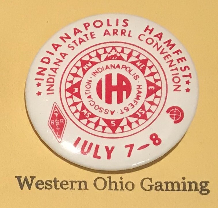 Indianapolis Hamfest AARL Convention July 7-8 Vintage Promo Pinback ...