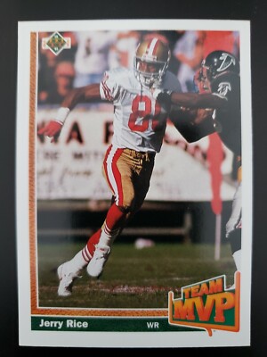 JERRY RICE 1991 Upper Deck #475 Team MVP San Francisco 49ers | eBay