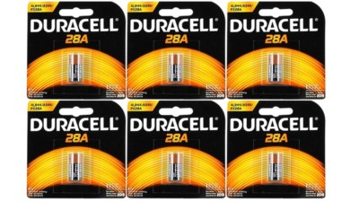 12 x 28A Duracell 6V Batteries (1414A, 4LR44, A544, PX28A, Electronic ...