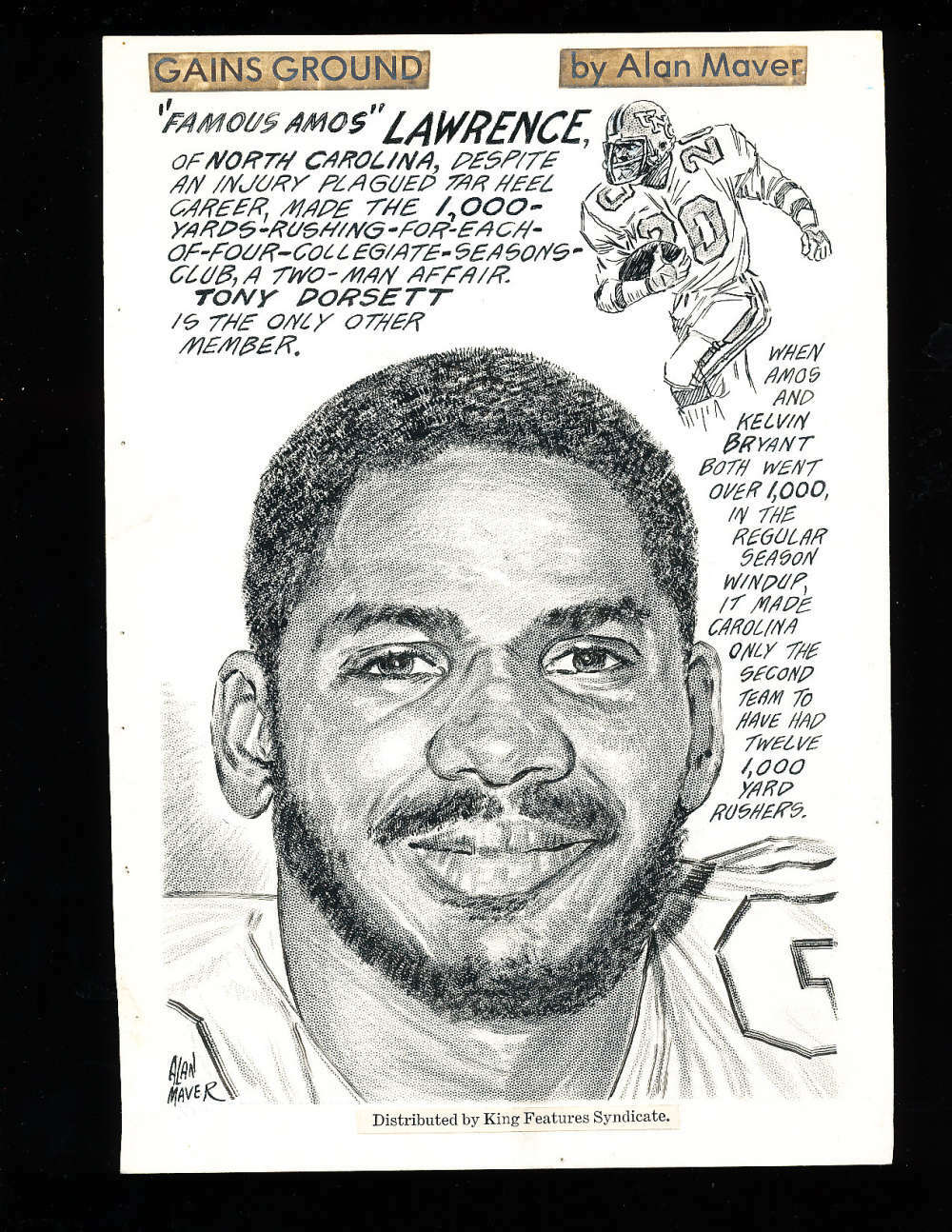 1980 Amos Lawrence North Carolina 7"x10" Alan Maver Art Work | eBay