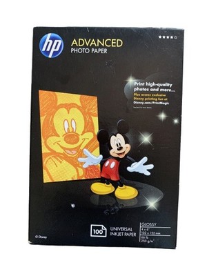 HP Advanced Universal Inkjet Glossy Photo Paper 4x6” Disney Q6638A 100 ...