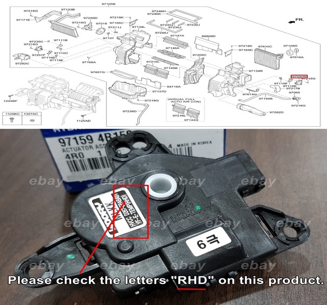 Genuine OEM HVAC Blend Door Actuator for Hyundai 971594R150 for sale ...