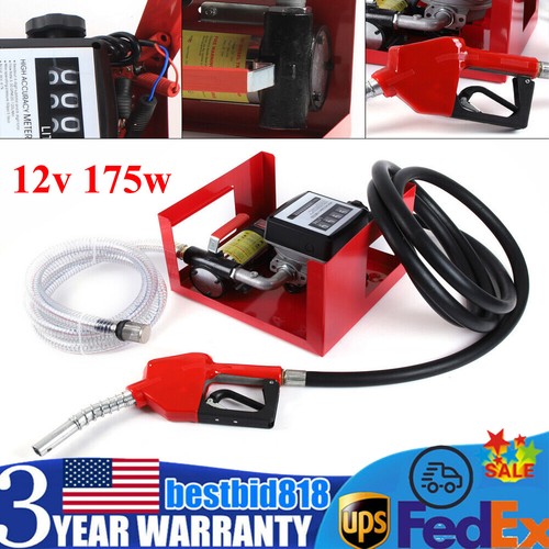12v 175w Electric Fuel Transfer Pump Oil Kerosene Self Priming ...