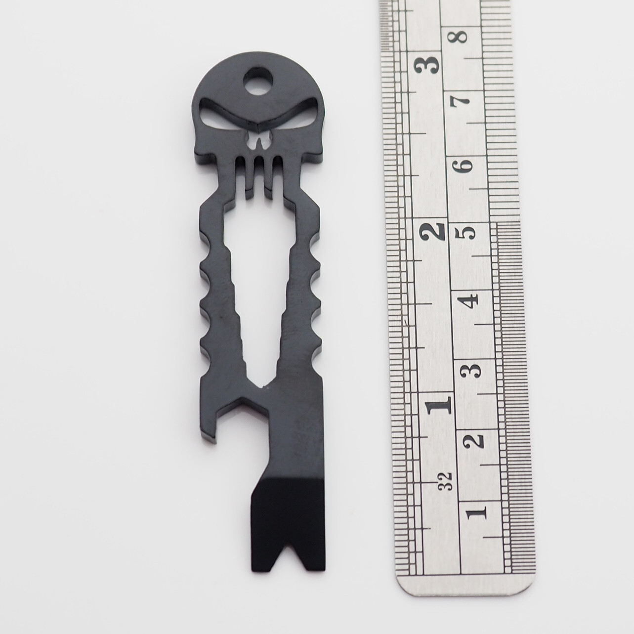 Skull Keychain Crowbar Screwdriver Hex Wrench Carabiner Clip Opener EDC ...