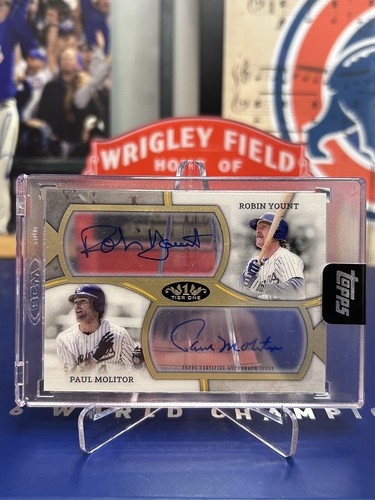 2024 Topps Tier One Clear One Dual Auto Robin Yount & Paul Molitor 5/5 ...