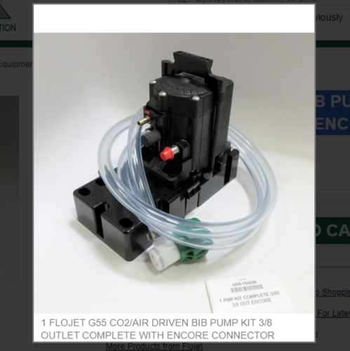 FLOJET G55 CO2/AIR DRIVEN BIB PUMP KIT 3/8 OUTLET COMPLETE WITH ENCORE ...