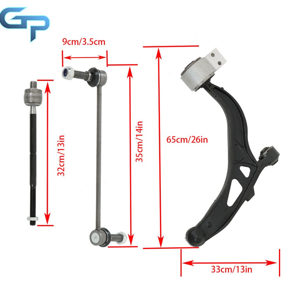 8PC For 2010-2012 Ford Flex Taurus Lincoln MKS MKT Control Arm and Sway ...