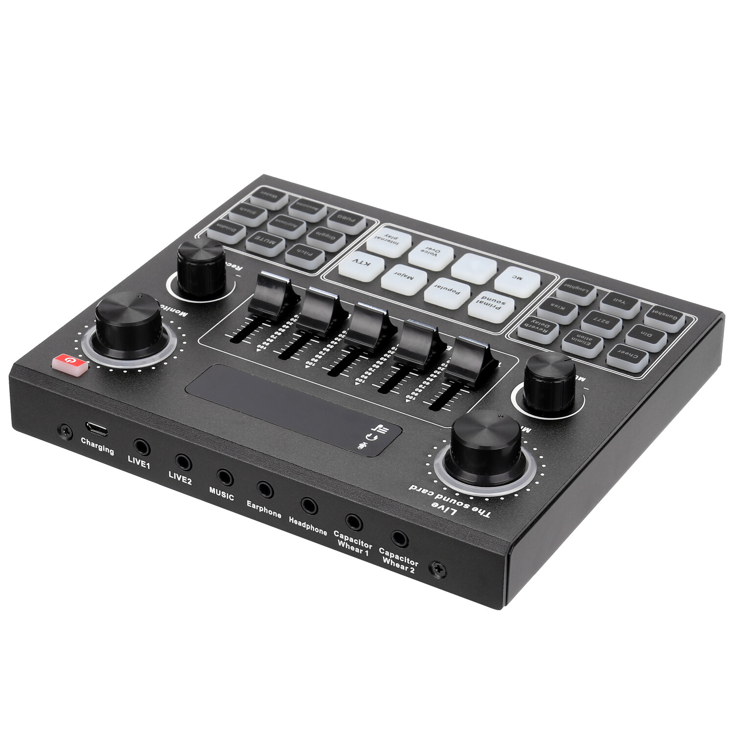 V9 BT Webcast Audio Mixer USB Headset Microphone Broadcast Live Sound ...