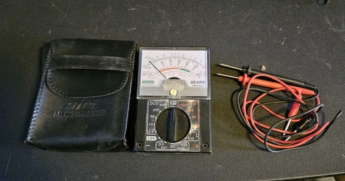 Vintage Sears Analog Multimeter Tester 82361 with Original Case, Leads ...