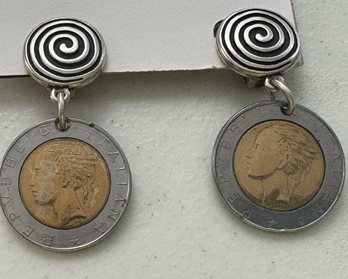 Italian REPVBBLICA ITALIANA L.500 Coin Italy 5 Lire Made Into Clip ...