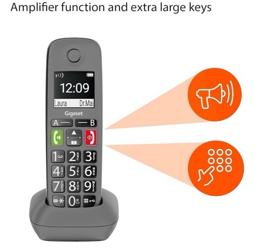 Gigaset E294HX DECT Telephone -Elderly Phone Additonal Handset ...