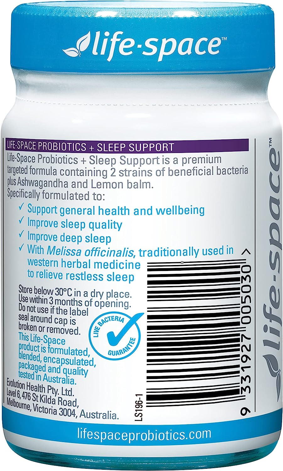 Life-Space Probiotics + Sleep Support 30 Capsules | eBay