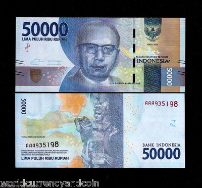 INDONESIA 50000 50,000 RUPIAH NEW 2016 *AAA* PREFIX UNC DANCER SERIES ...
