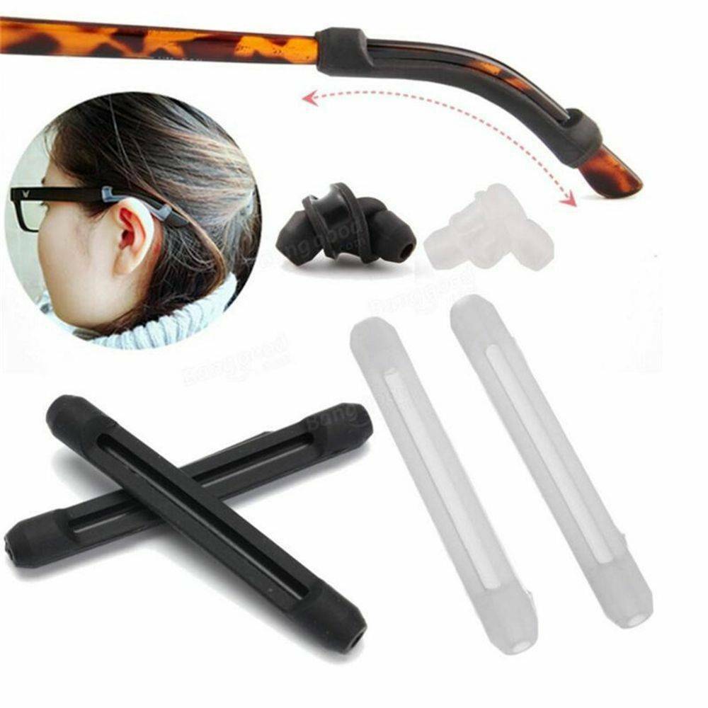 1-5Pair Anti-Slip Tip Ear Grip Silicone Temple Hook For Glasses ...
