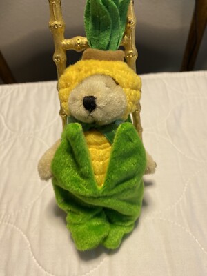 Ganz Wee Bear Village CORN On The COBB mini Teddy Bear Vintage | eBay
