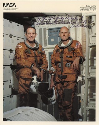 Jack Lousma & Gordon Fullerton- Signed NASA Photograph "Shuttle Orbiter ...