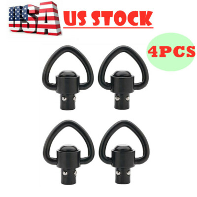 4 PCS Quick Detach D-Loop Set 1" Heavy Duty QD Sling Swivels with Push ...