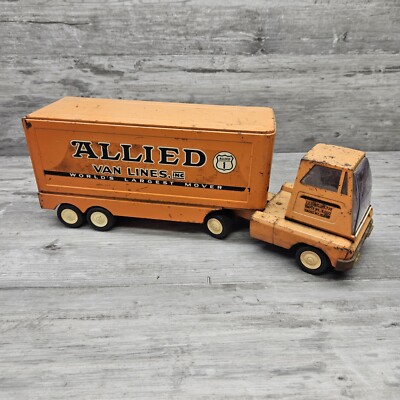 1960s Tonka Pressed Steel Allied Van Lines Tractor Trailer Made in U.S ...