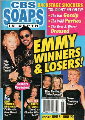 CBS SOAPS IN DEPTH Magazine June 20 2000 Emmy Winners & Losers ...