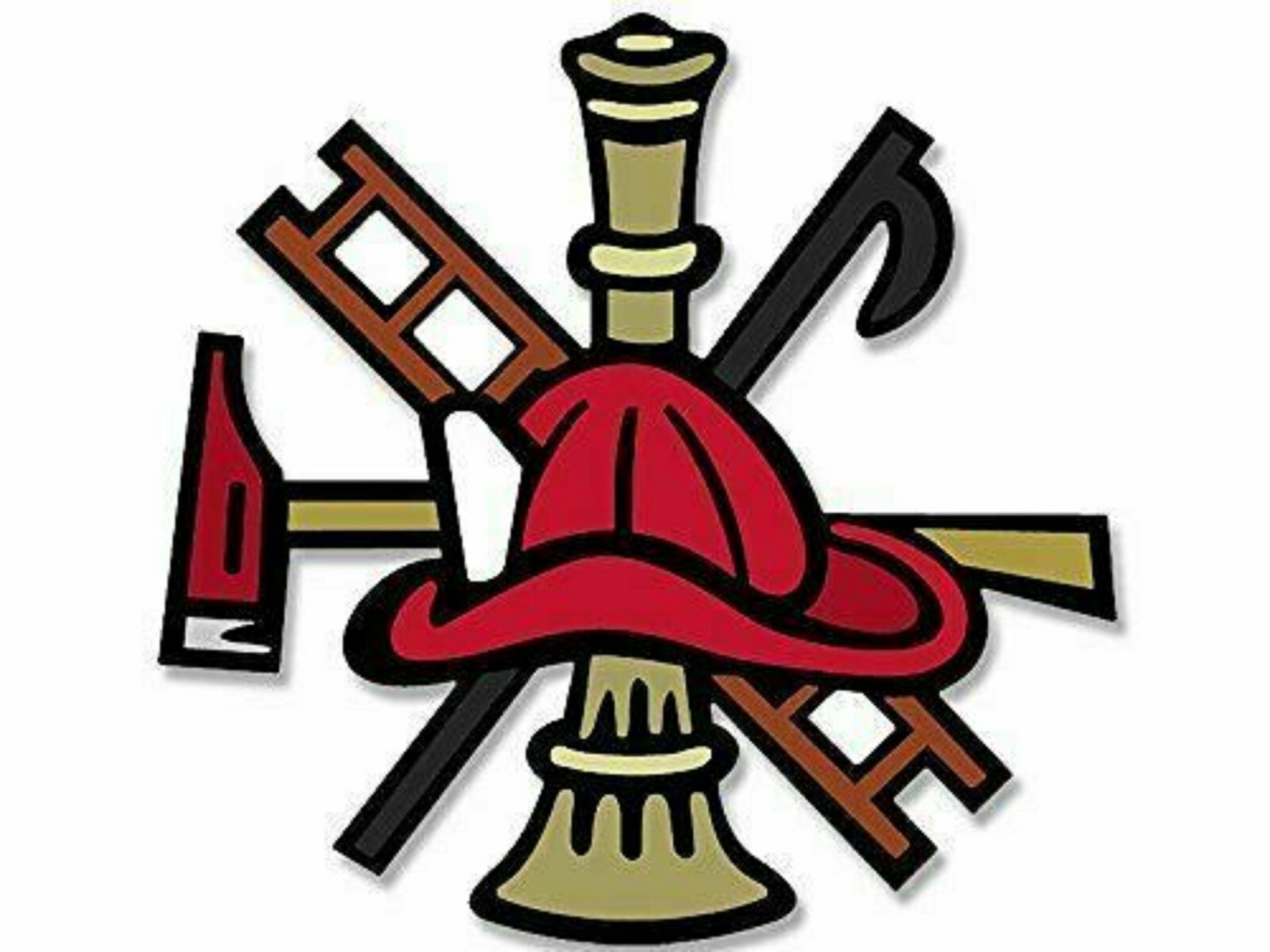 4" HELMET AX BUGLE LADDER FIREFIGHTER FIRE BUMPER DECAL STICKER USA ...