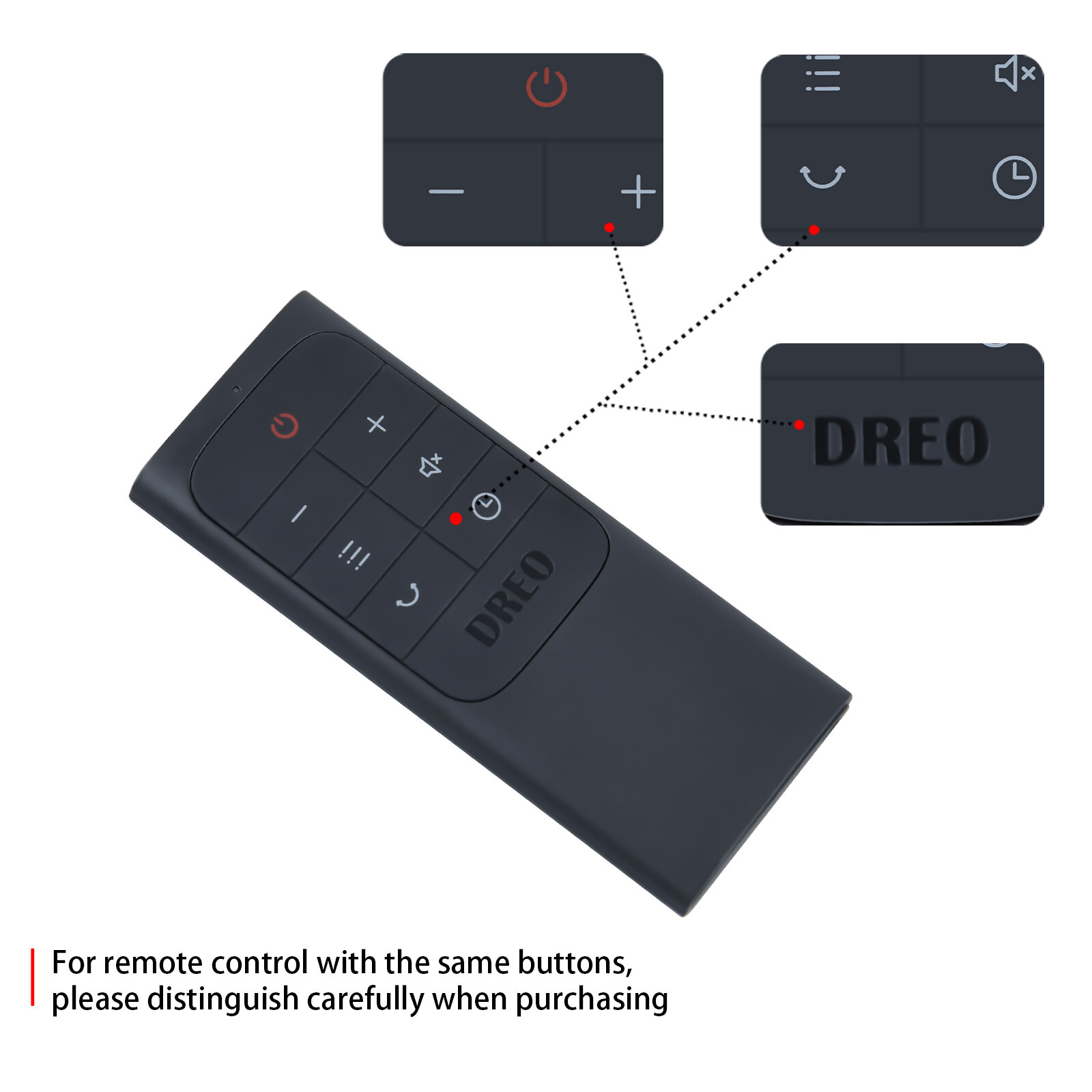 New Replacement Remote Control For Dreo Tower Max Fan | eBay