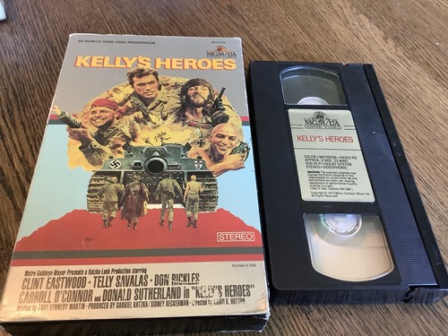 Kellys Heroes (VHS) Used Big Box OOP Rare Clint Eastwood Drama Free USA ...