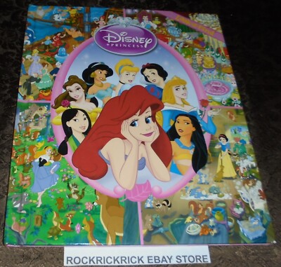 DISNEY PRINCESS LOOK AND FIND HARDCOVER BOOK 25CM X 30CM (LARGE BOOK ...