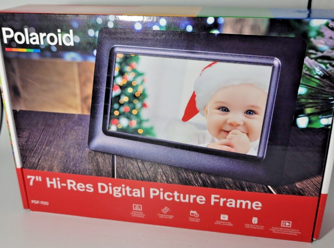 Polaroid 7" Hi-Res Digital Picture Frame- PDF-700. New 852798001604| eBay