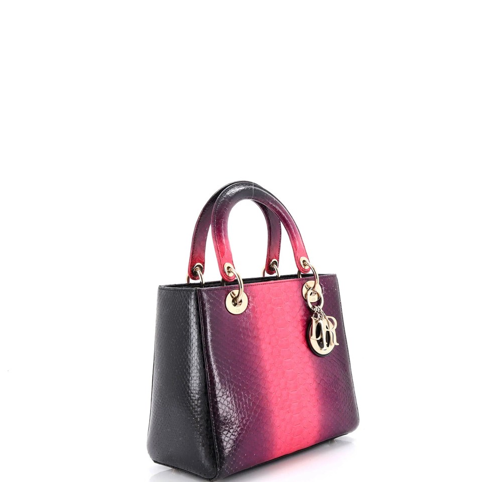 Christian Dior Lady Dior Bag Python Medium | eBay