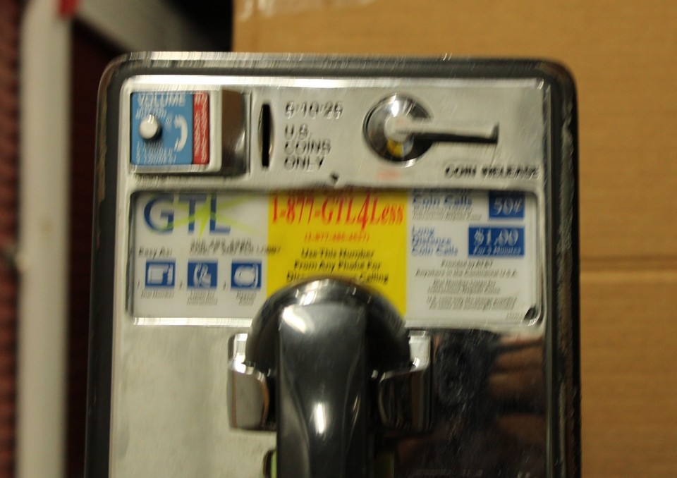 Vintage GTL Payphone Pay Phone Volume Push Button 80's 90's Man Cave ...