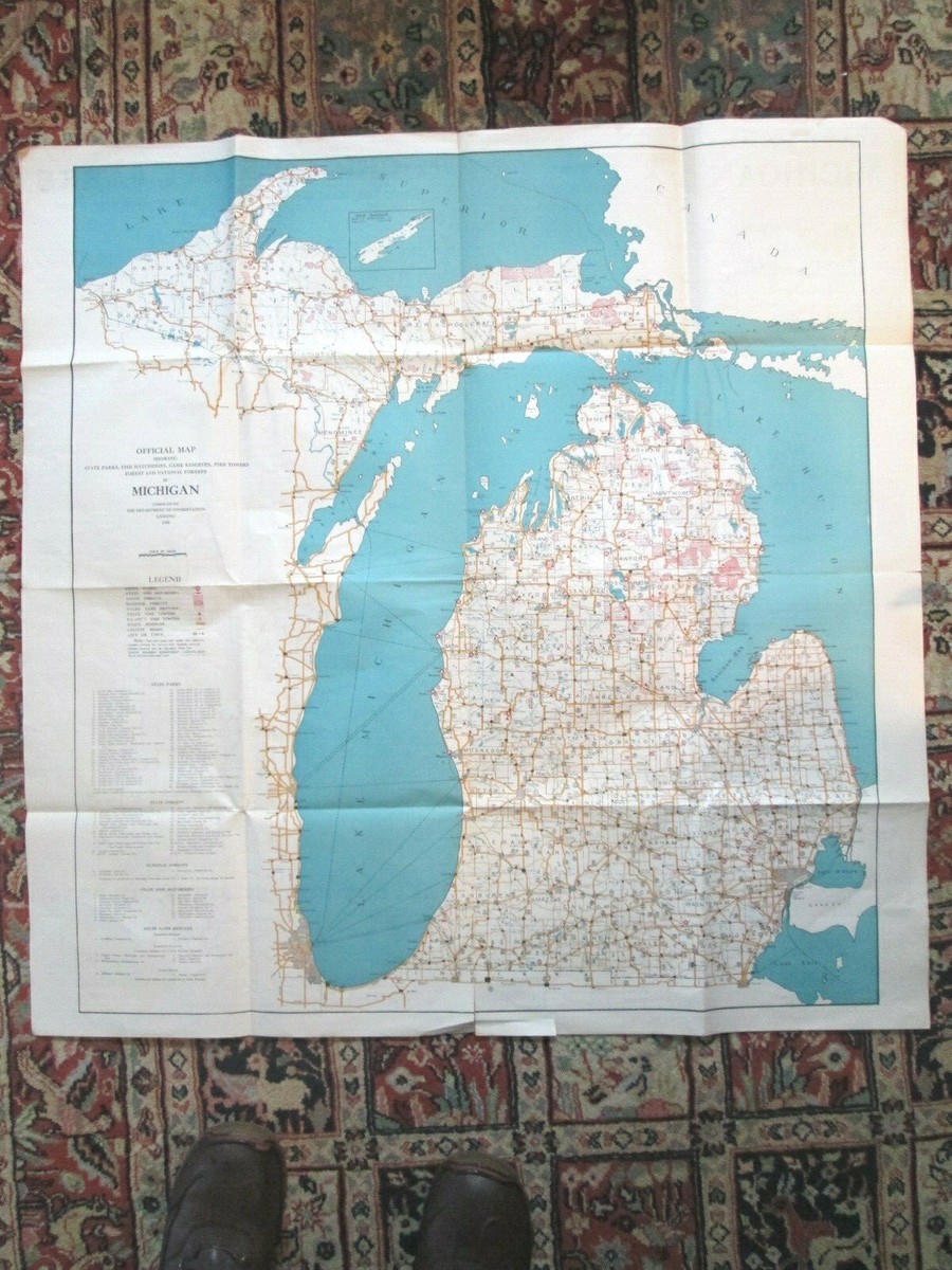 Map Showing Michigan State Parks