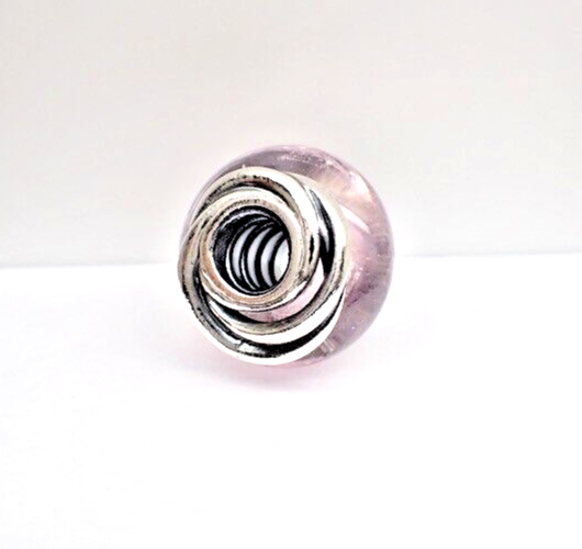 Authentic Pandora #793241C00 Encircled Pink Murano Glass Charm | eBay