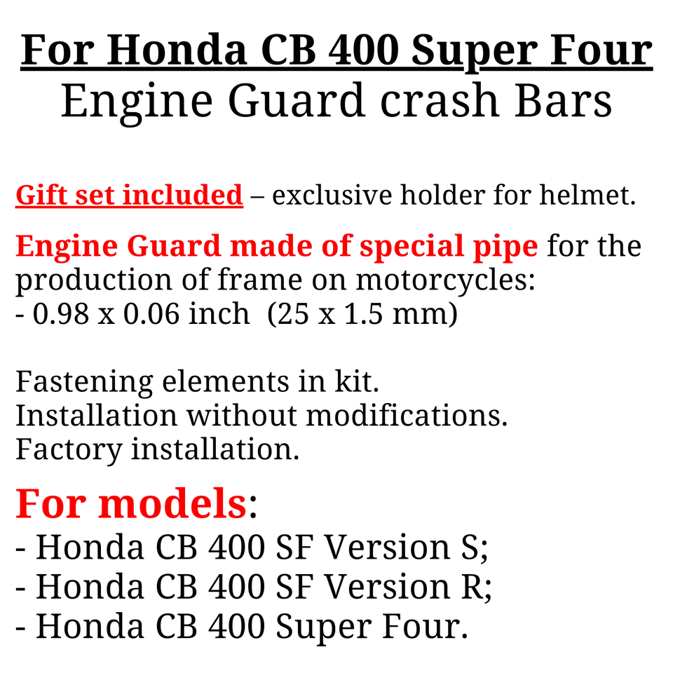 For Honda CB 400 SF engine guard CB 400 Super Four crash bars (1992 ...