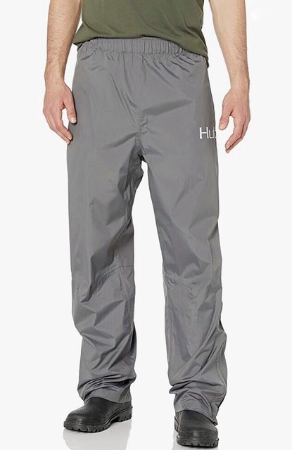 Huk Gear Men's XL Gray Packable Fishing Rain Pants Waterproof H000016 ...