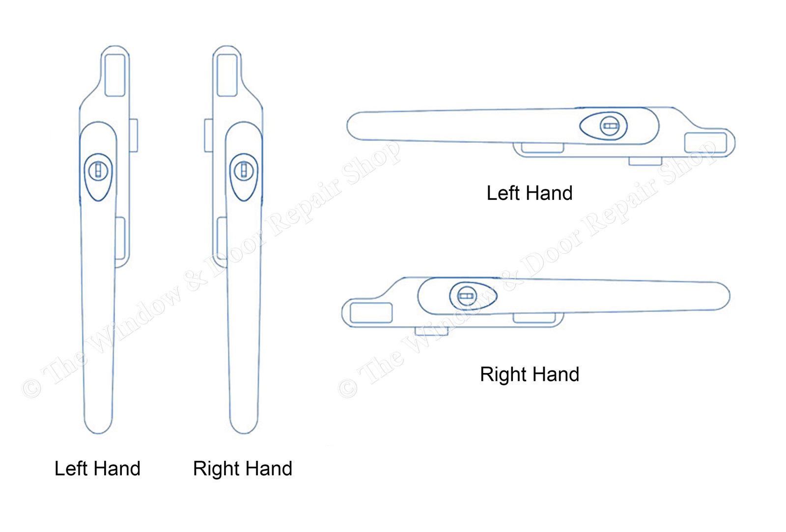 Cadenza UPVC Espag Key Locking Window Handle Replacement Tongue Spade ...