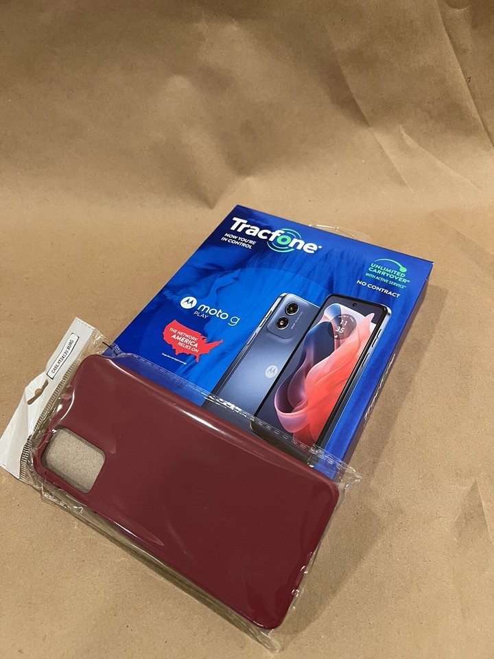 Brand New Tracfone Moto G Play 2024 + 1 Yr Service with 1500 Min/Texts ...