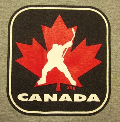 TEAM CANADA maple leaf logo T shirt longsleeves med tee Power Play ...