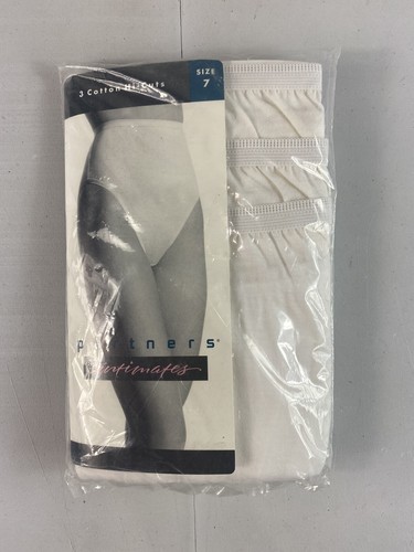 3 VINTAGE MERVYN'S PARTNERS INTIMATES 100% Cotton Hi Cut BRIEFS PANTIES ...
