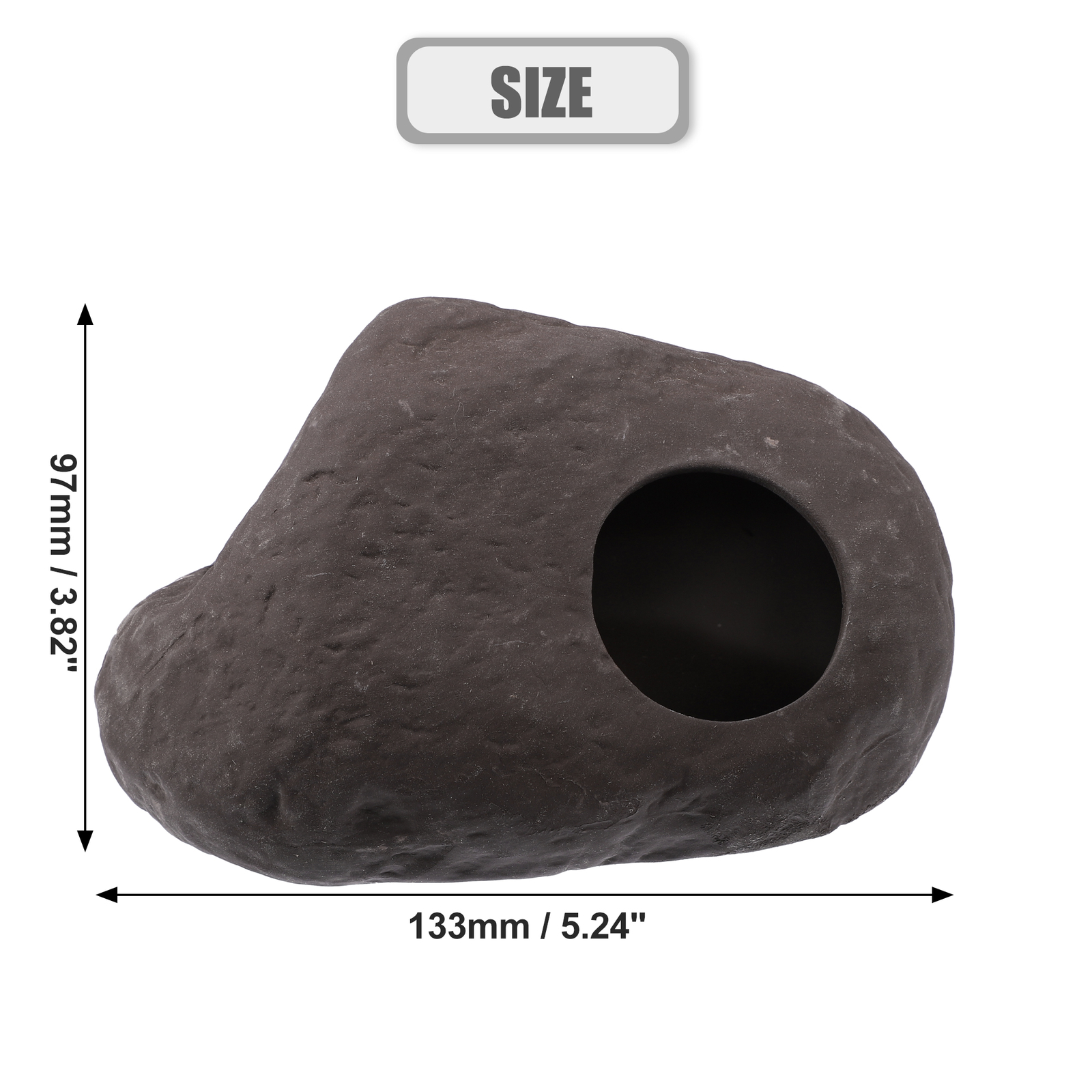 Aquarium Decorations Hideaway Rock Cave for Fish Brown 5.24x3.82x2.95 ...