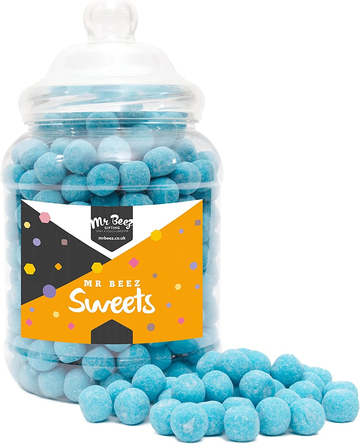 Blue Raspberry Bonbons Sweets Large Gift Jar 1700gm Mr Beez | eBay