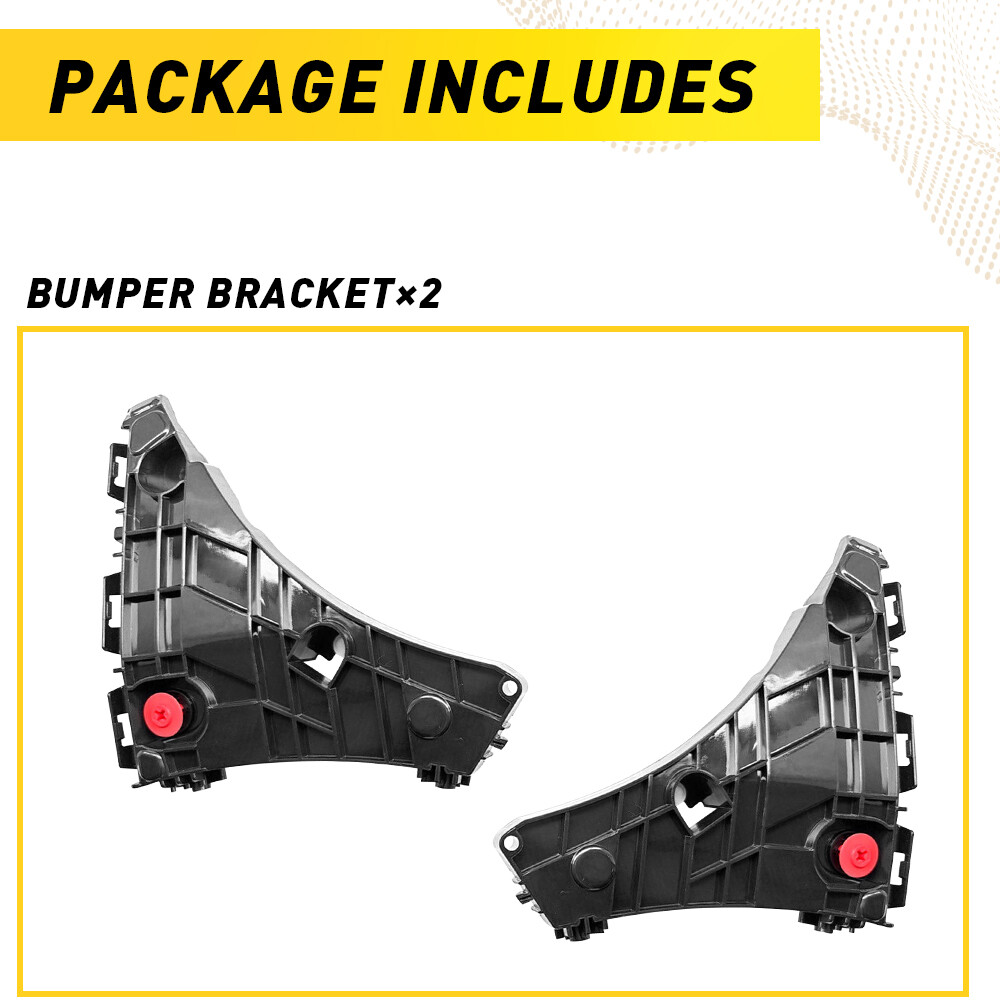Pair Front Bumper Bracket Black For 2014-2021 Toyota Tundra 52116-0C110 ...