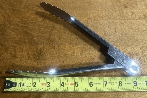 Oneida 18/8 Stainless Steel Salad Tongs 9 1/2 Inch U.S. Pat. 09/310.292 ...