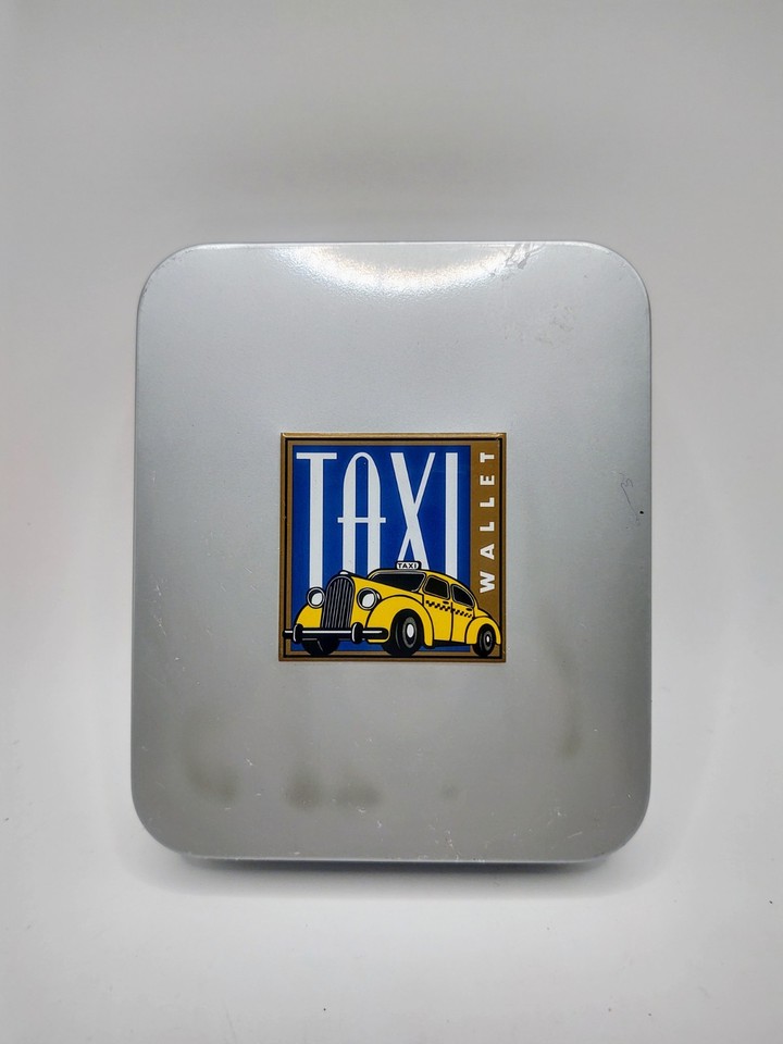 The Original Taxi Wallet Black Leather Black Interior Bifold Billfold ...