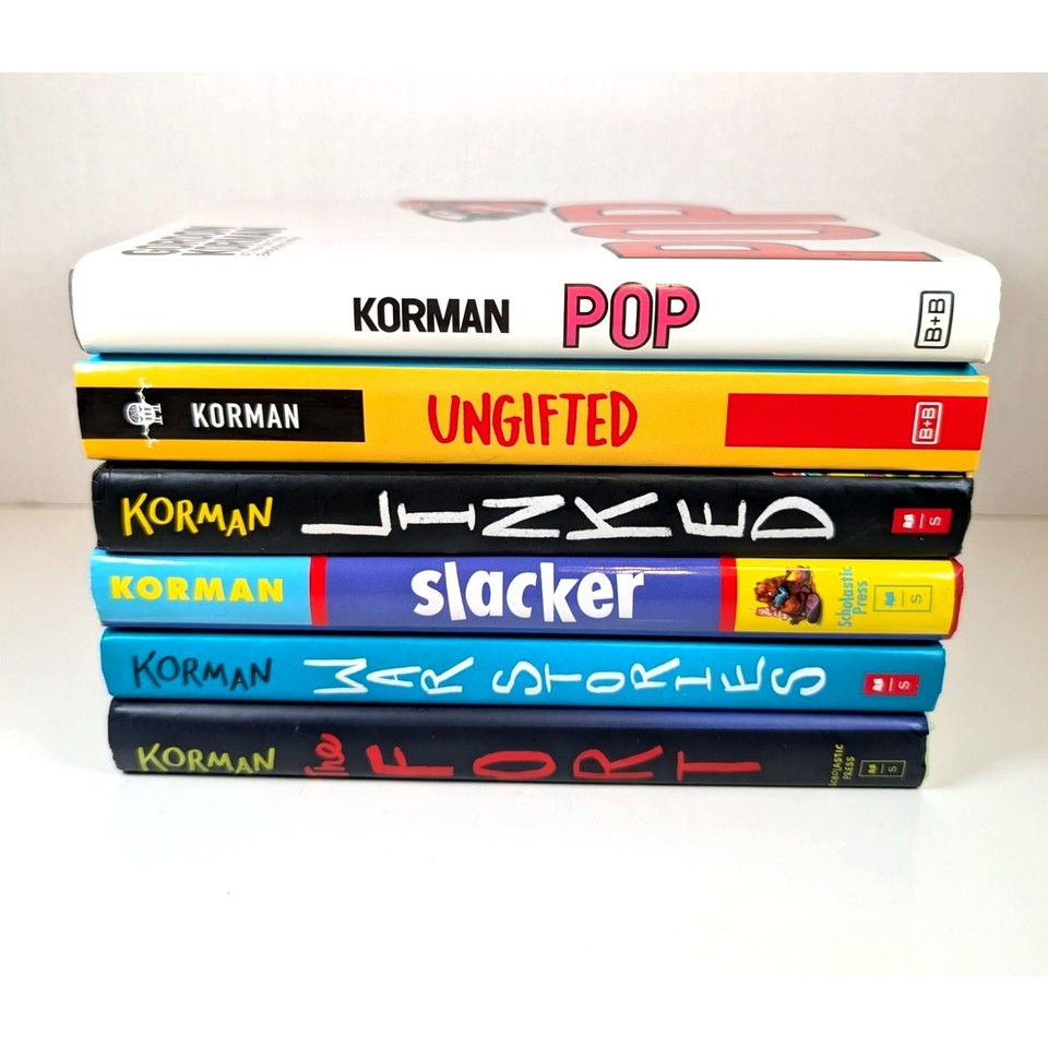 Lot of 6 GORDON KORMAN's Children Books Series HC~Slaker~Ungifted ...