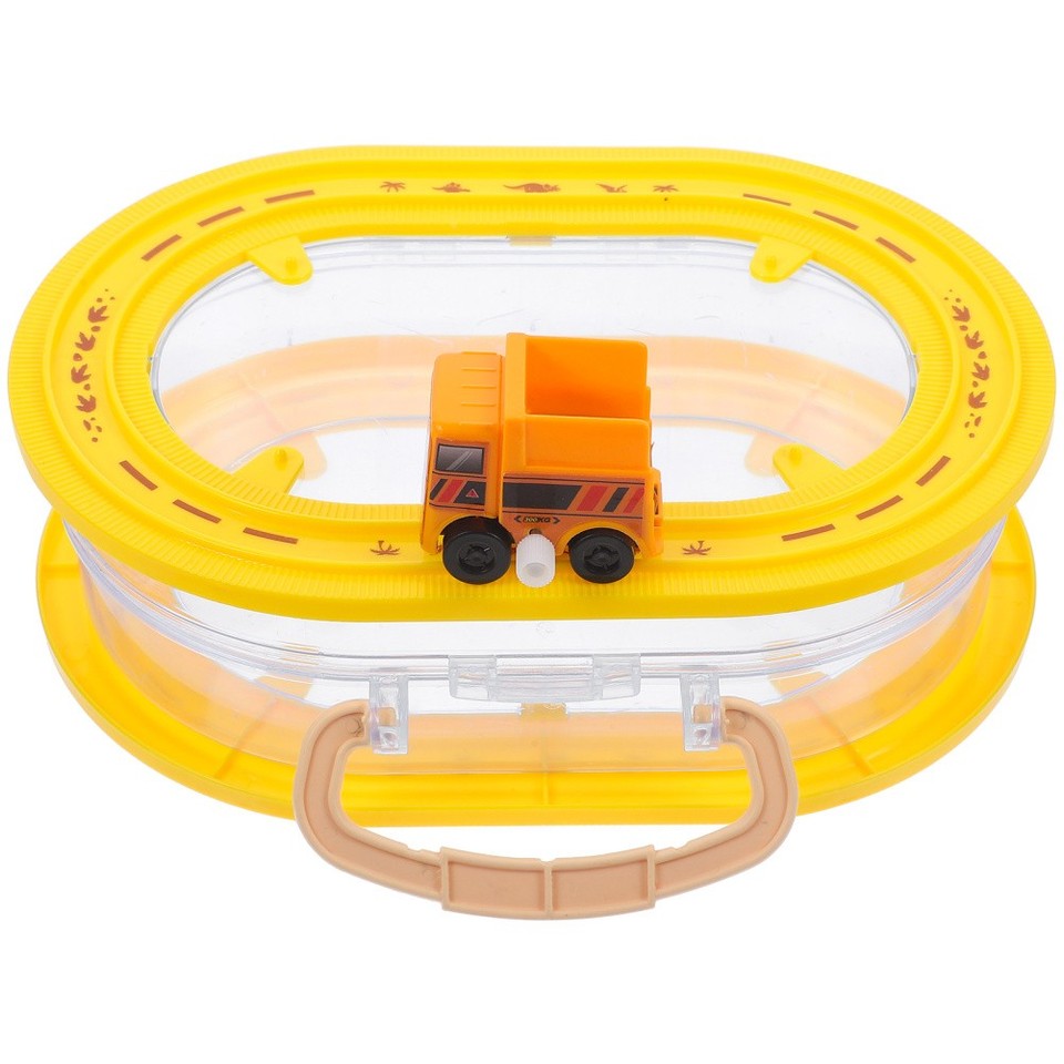 Pretend Play Mini Wind-up Car Clear Box Toy Storage Box Simulation Car ...