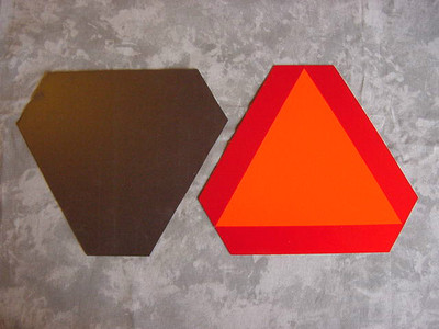 SMV Slow Moving Vehicle SIGN 1/2 SCALE MAGNETIC BACK | eBay