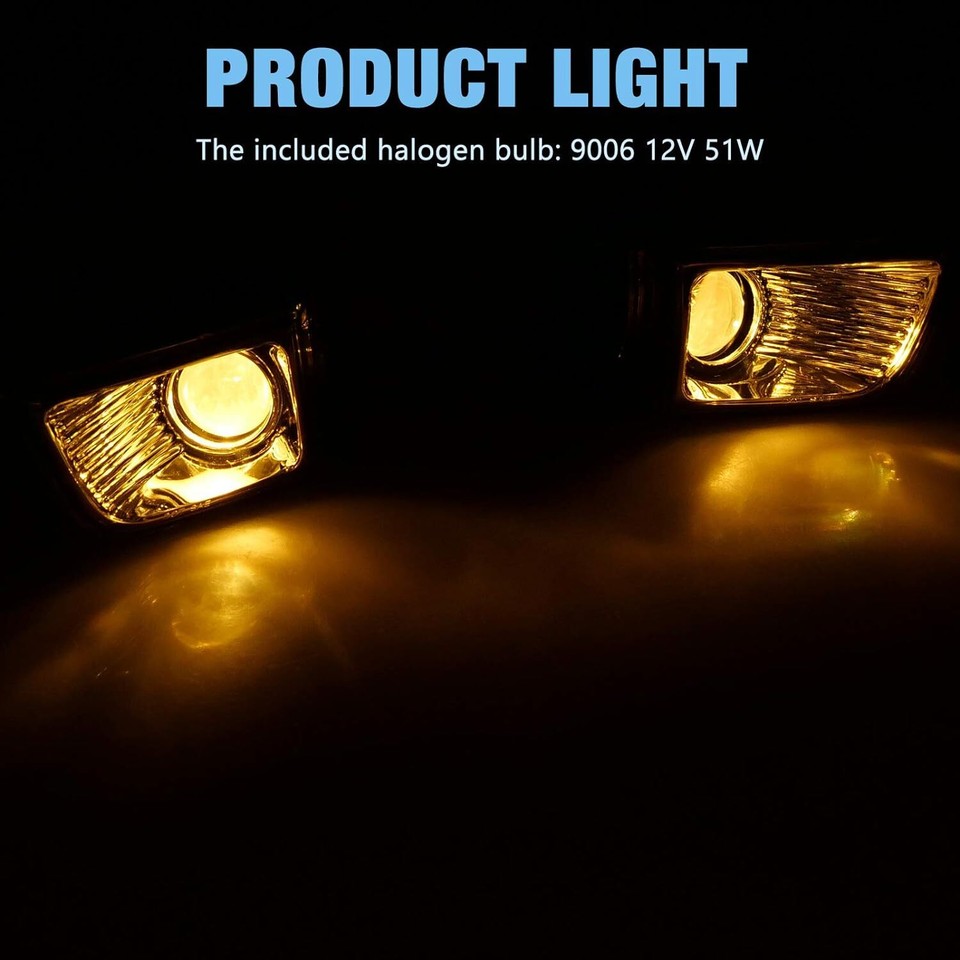 For 03-05 Toyota 4Runner Fog Lights Factory Yellow Lens Bumper Lamps ...