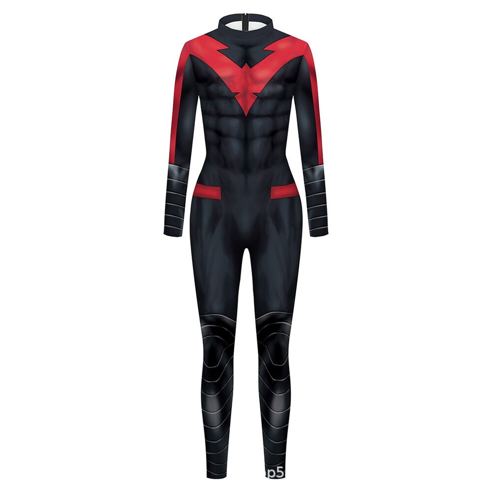 2 Style Nightwing Jumpsuit Robin Bodysuit Cosplay Costume Halloween ...